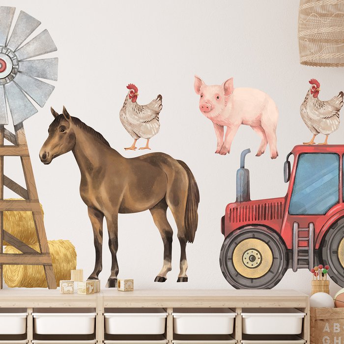 Animaux de la ferme I sticker mural Vente en gros en ligne Orderchamp