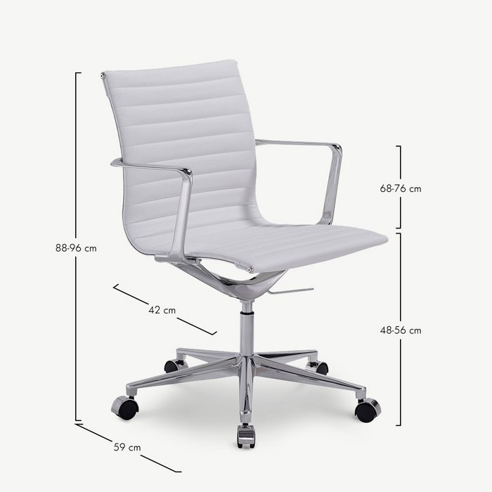 Walton Office Chair White PU Leather Online Wholesale Orderchamp